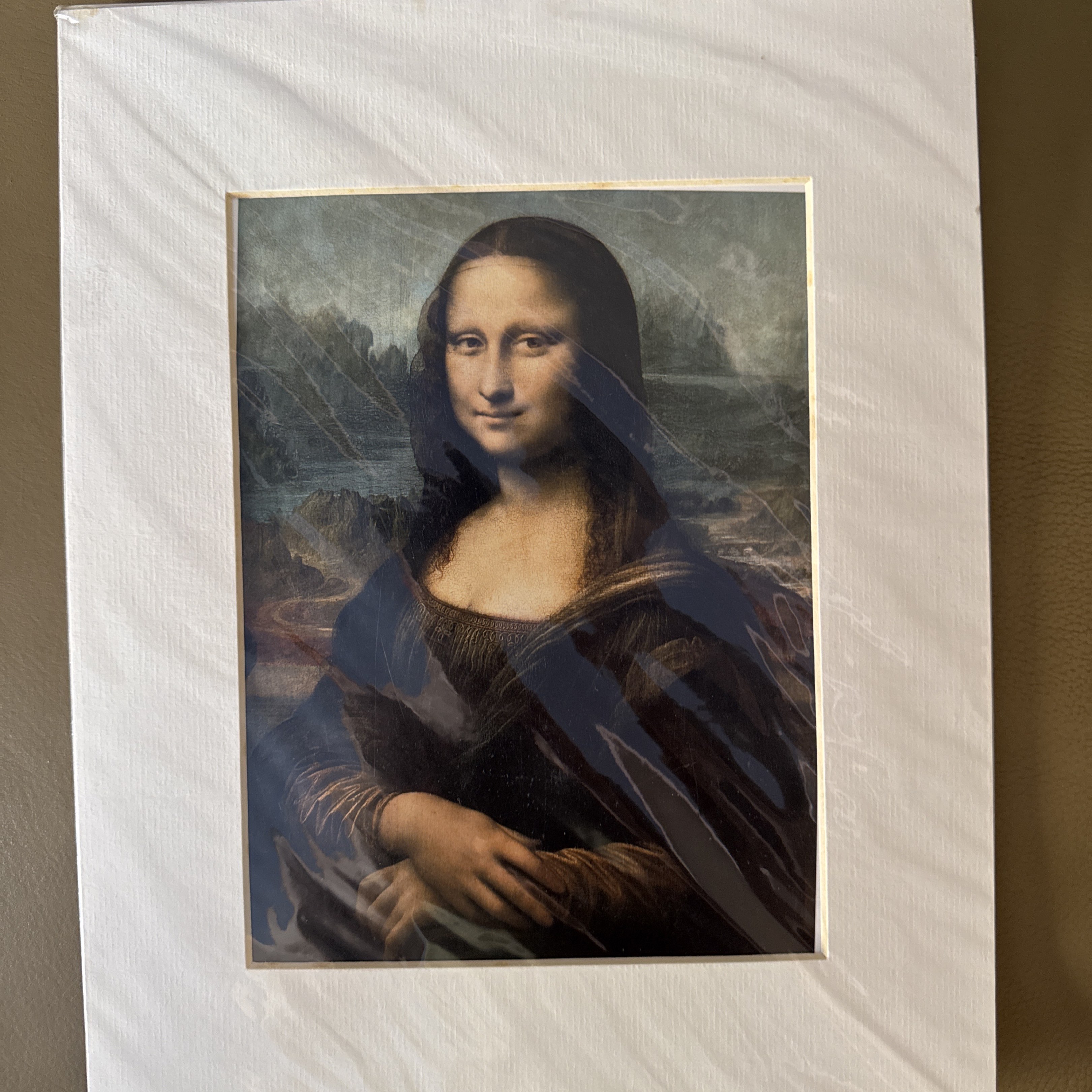 Mona Lisa Print in White Frame, Furniture & Home Living, Home Decor ...