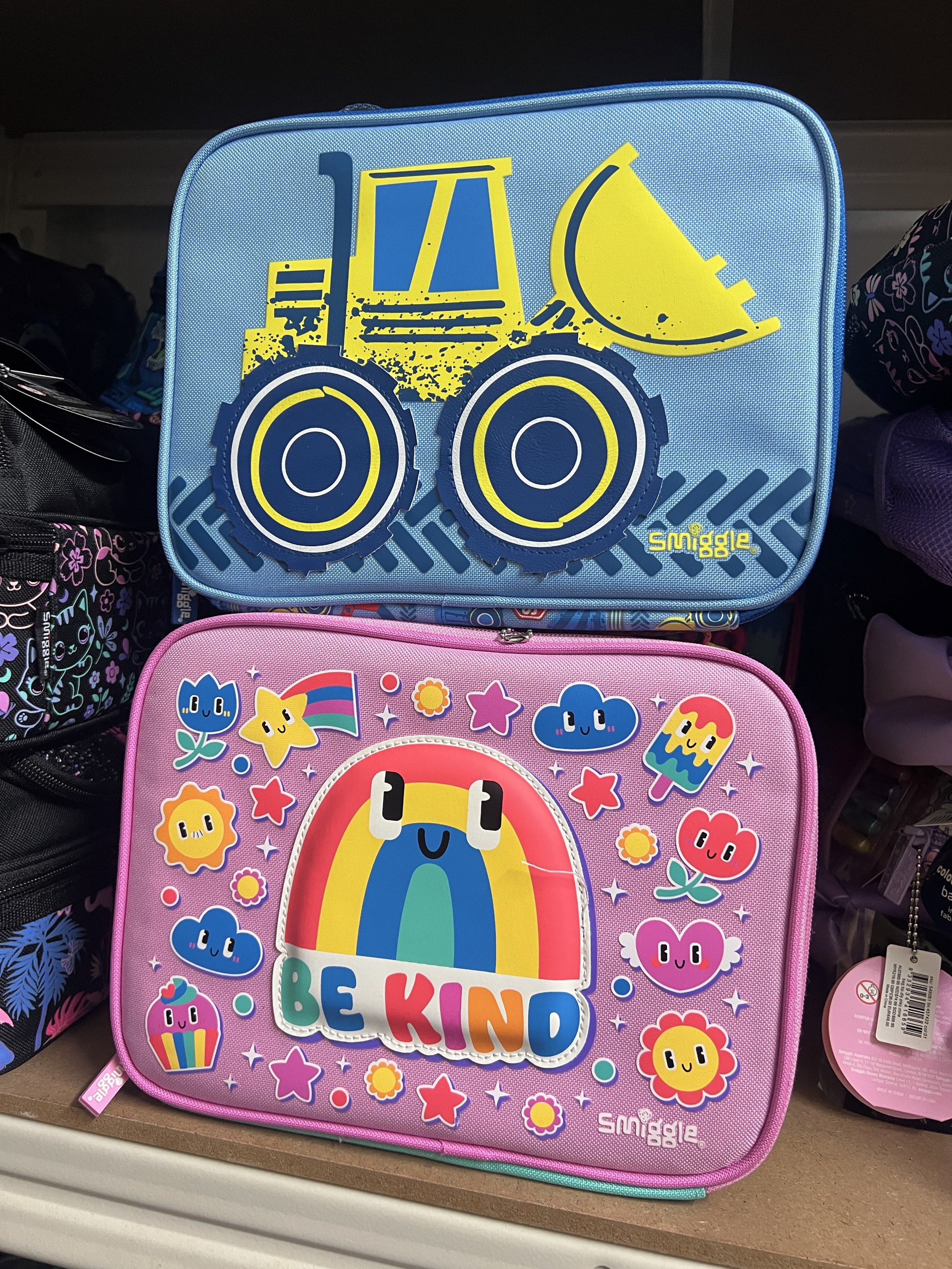 Smiggle Shark and Tractor Lunchboxes, Furniture & Home Living ...