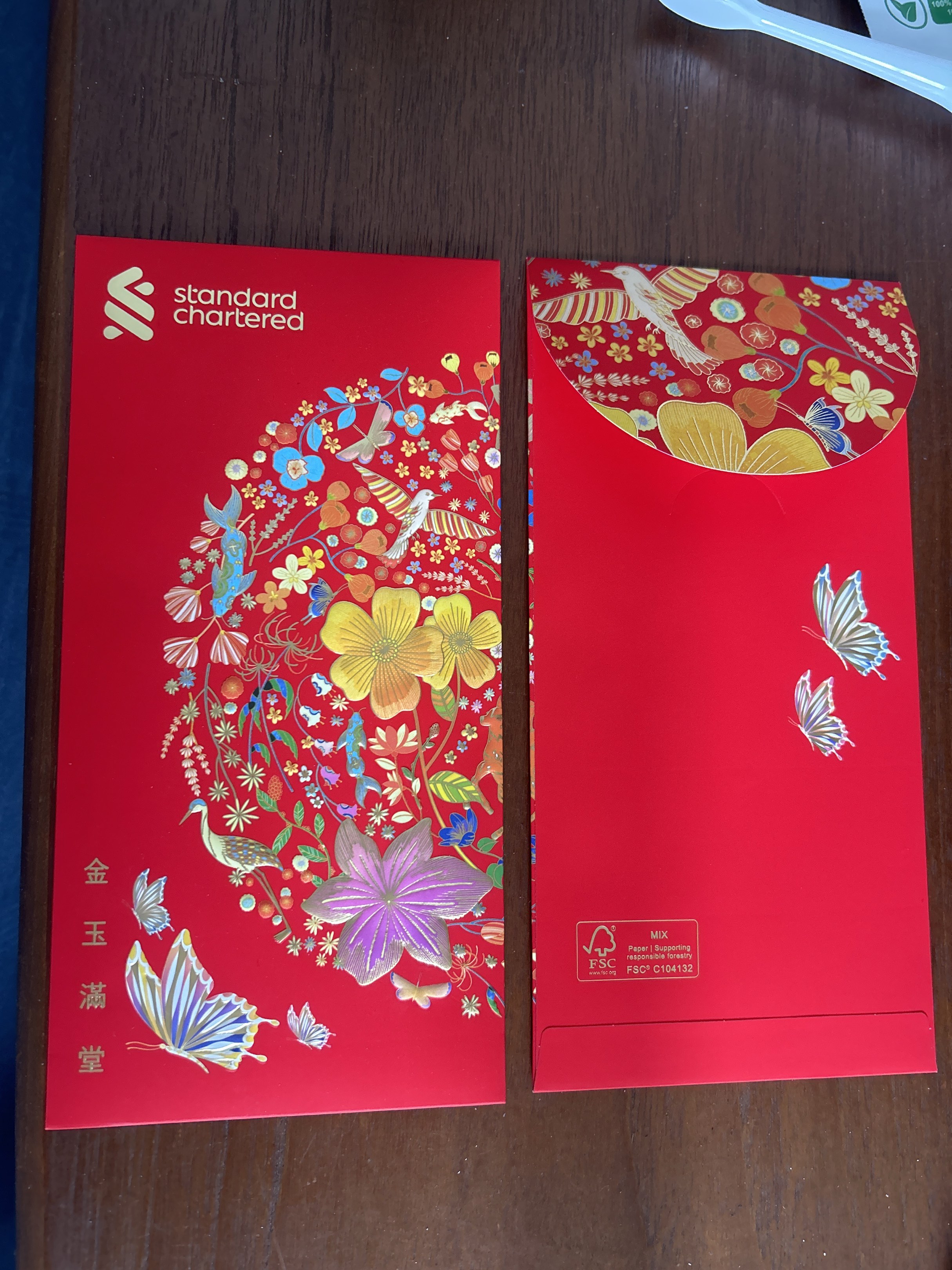 Standard Chartered 2026 Red Packets - Floral Design, Hobbies & Toys ...
