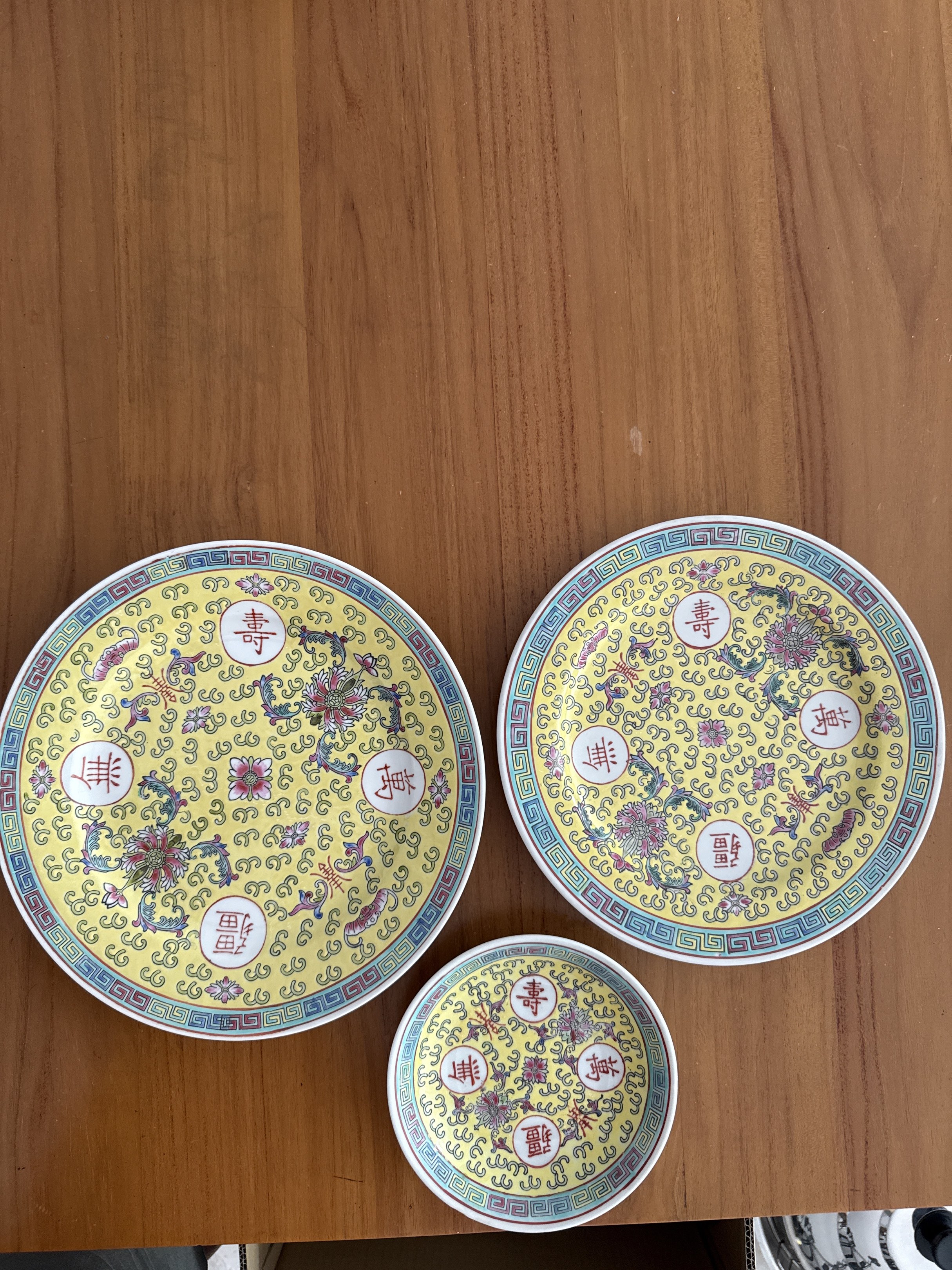Vintage Chinese Porcelain Plates Set, Furniture & Home Living ...