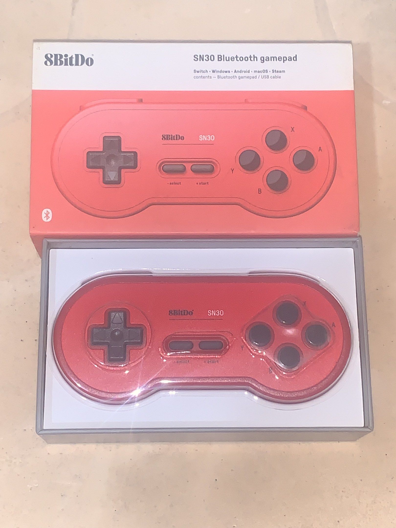8bitdo SN30 Bluetooth Red for Nintendo Switch PC Steam Android Limited ...