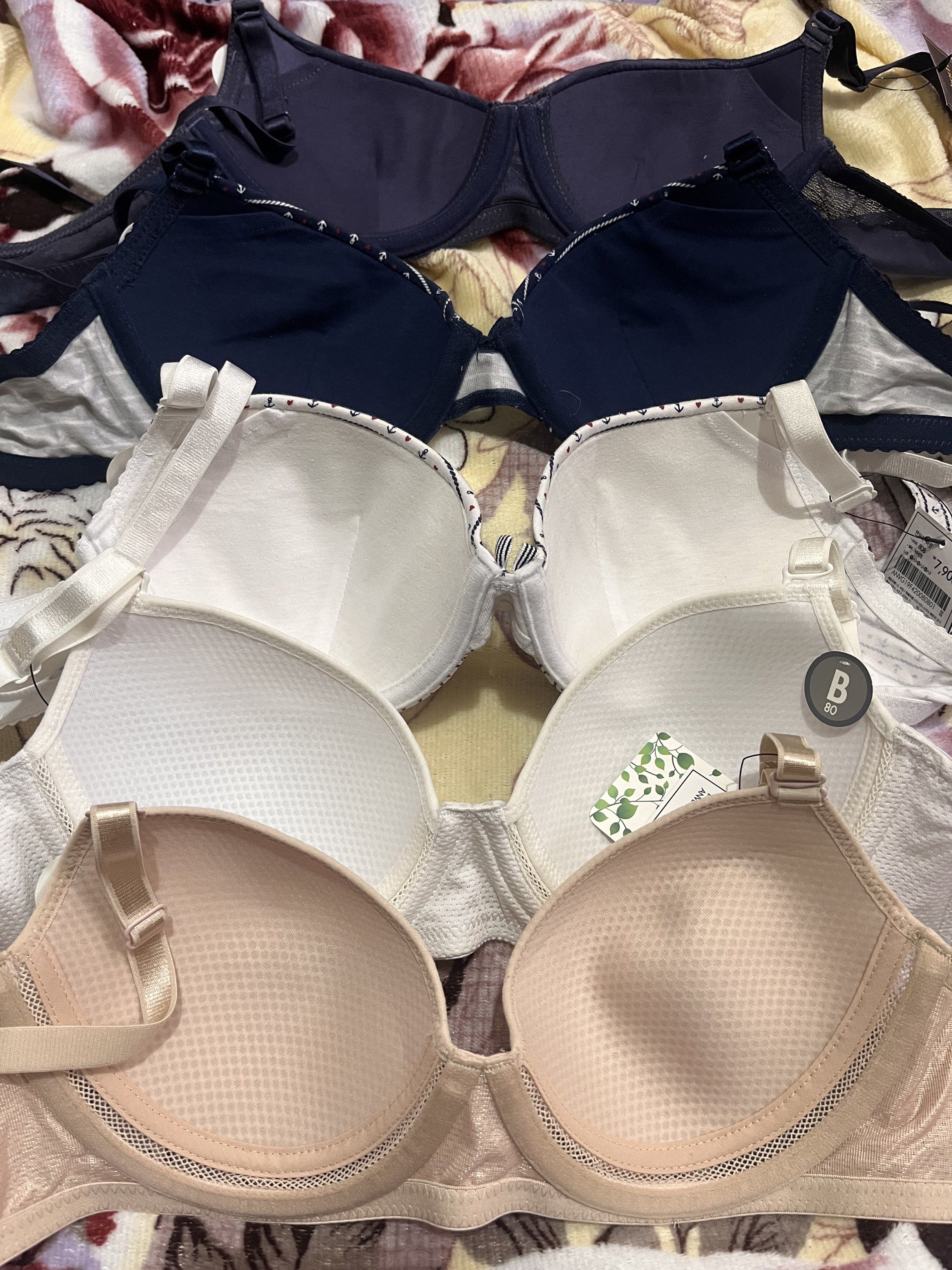 TAKE ALL Anybody Bras - 80b -Wired Assorted Design, Women's Fashion ...