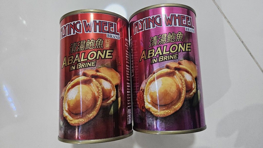 Flying Wheel Abalone in Brine - 2 Cans, Food & Drinks, Packaged ...