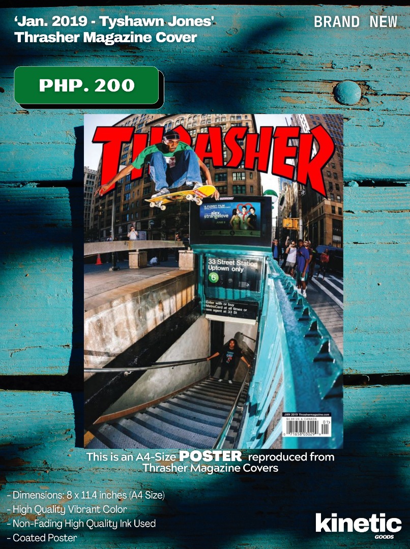 'January 2019 - Tyshawn Jones' Thrasher Magazine Cover Poster, Hobbies ...
