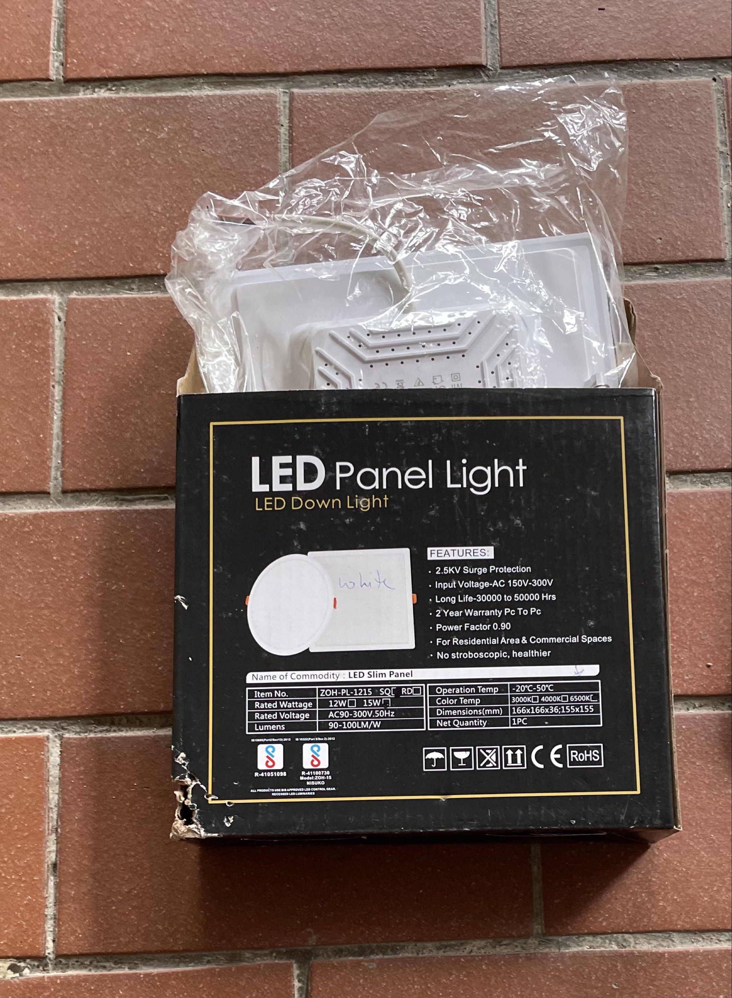 LED Panel Light - Slim Square Downlight, Furniture & Home Living ...