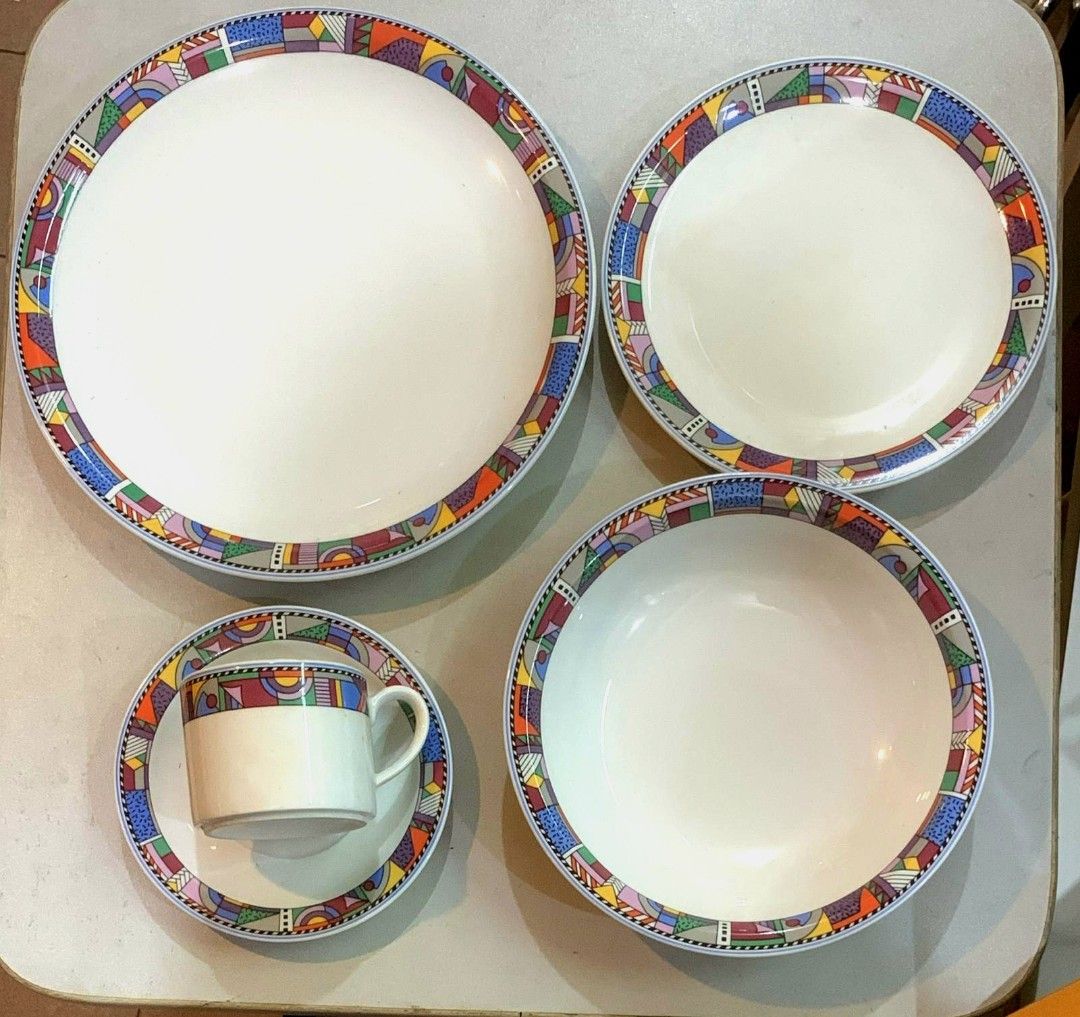 Royal Porcelain Geometry Dinnerware Set, Furniture & Home Living ...