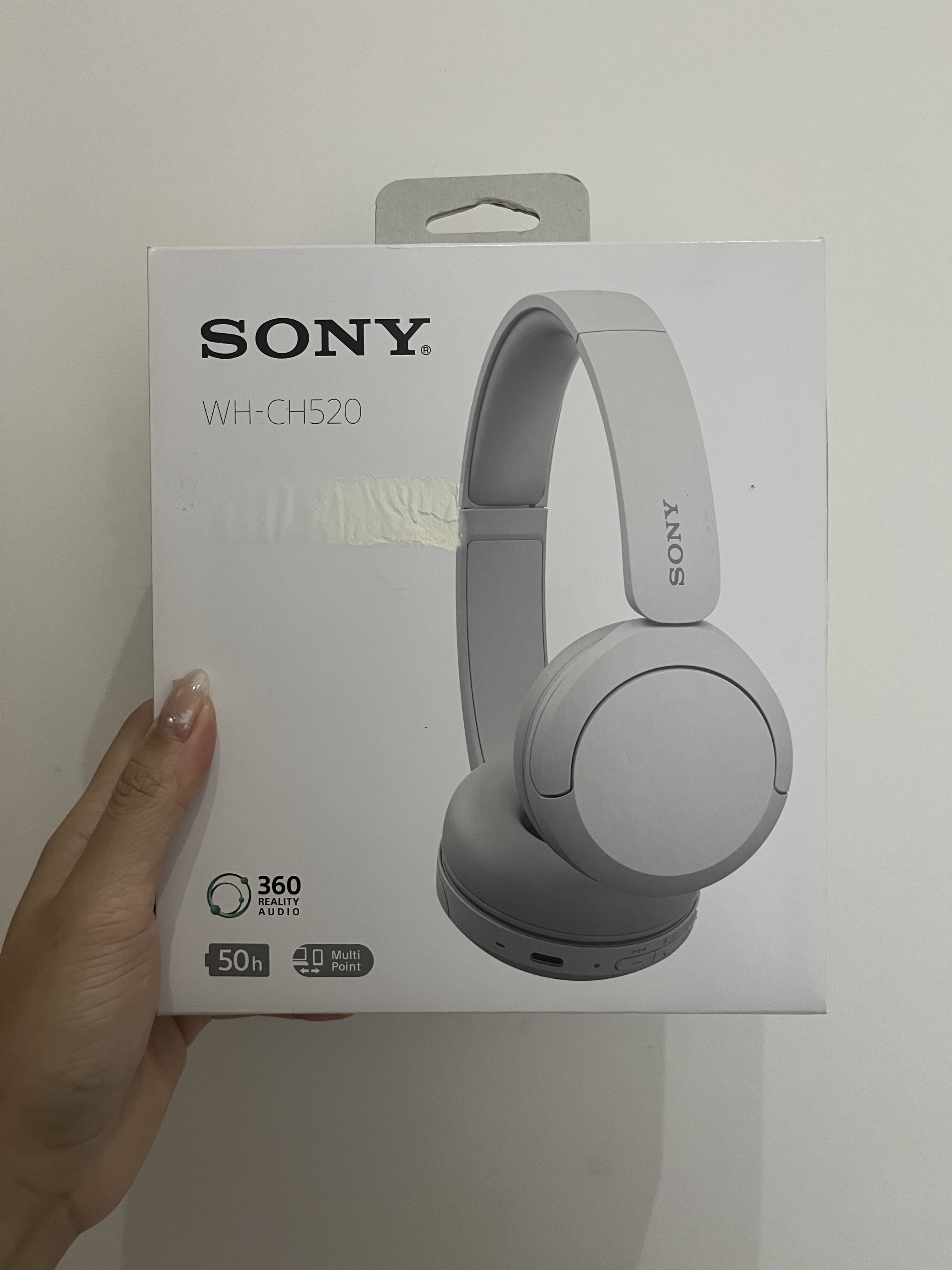 SONY WH-CH520 Wireless Headphone (White), Audio, Headphones & Headsets ...