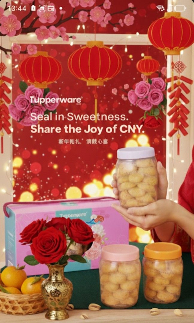 Tupperware CNY (Chinese New Year) (HALAL)Cookies Gift Set 2026, Food ...