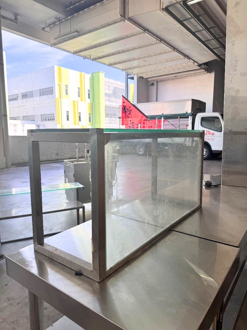 1-Tier Glass Showcase, Furniture & Home Living, Furniture, Shelves ...