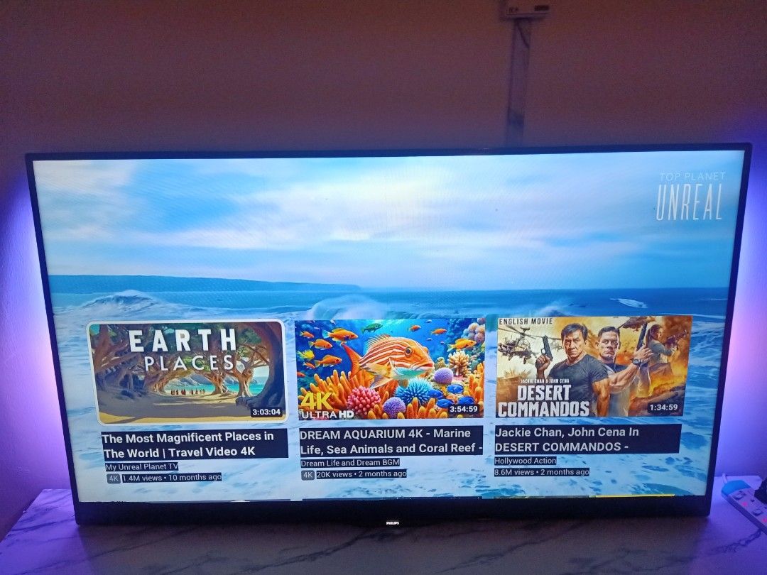 65 inch Smart tv philips wifi youtube, TV & Home Appliances, TV ...