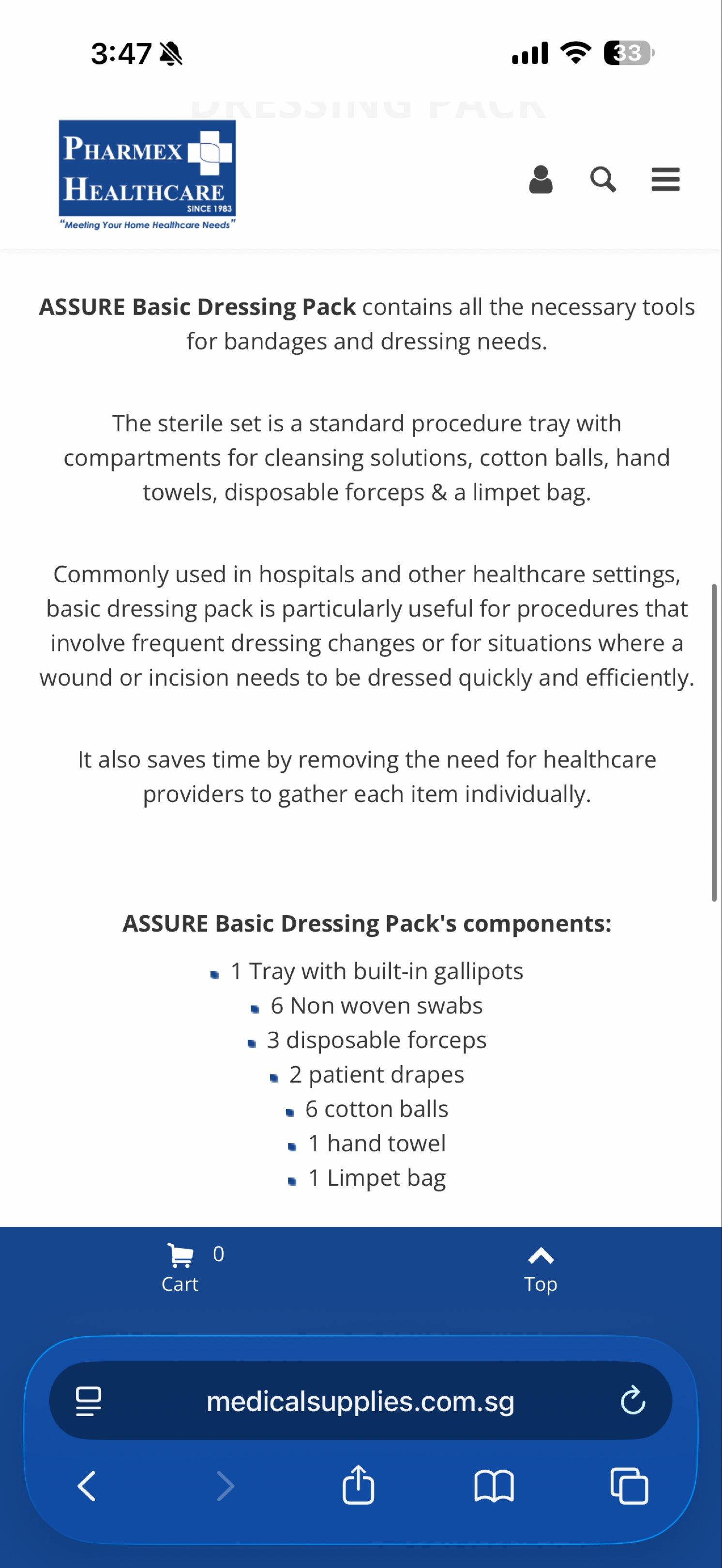 Assure dressing pack bedsore wound, Health & Nutrition, Medical ...