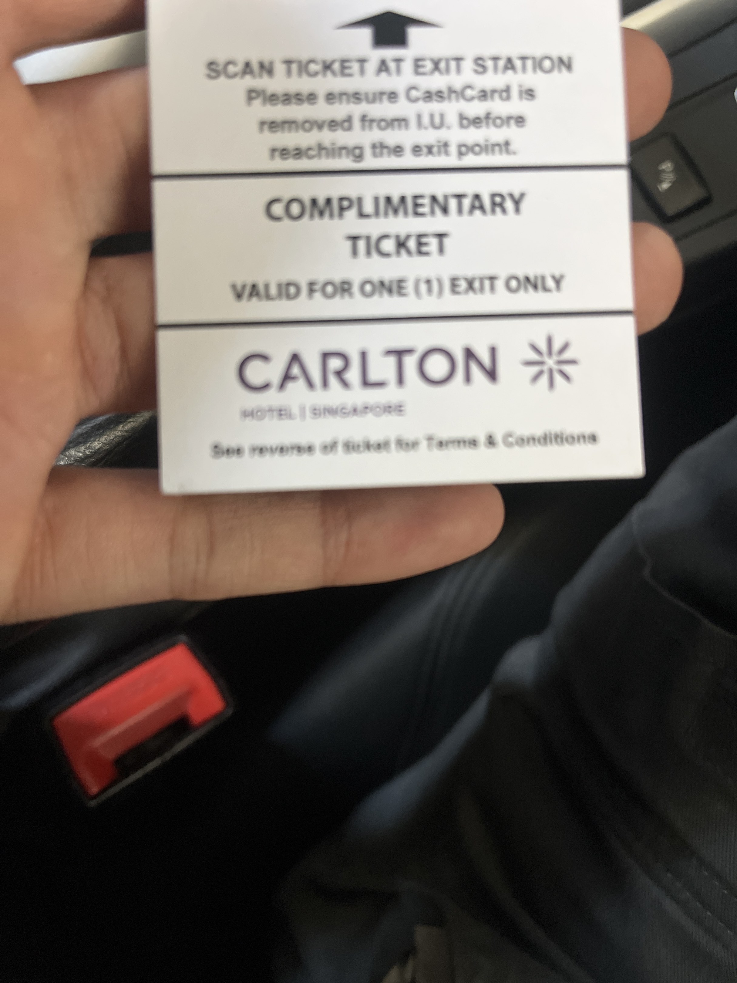 Carlton Hotel Complimentary Exit Ticket, Tickets & Vouchers, Vouchers ...