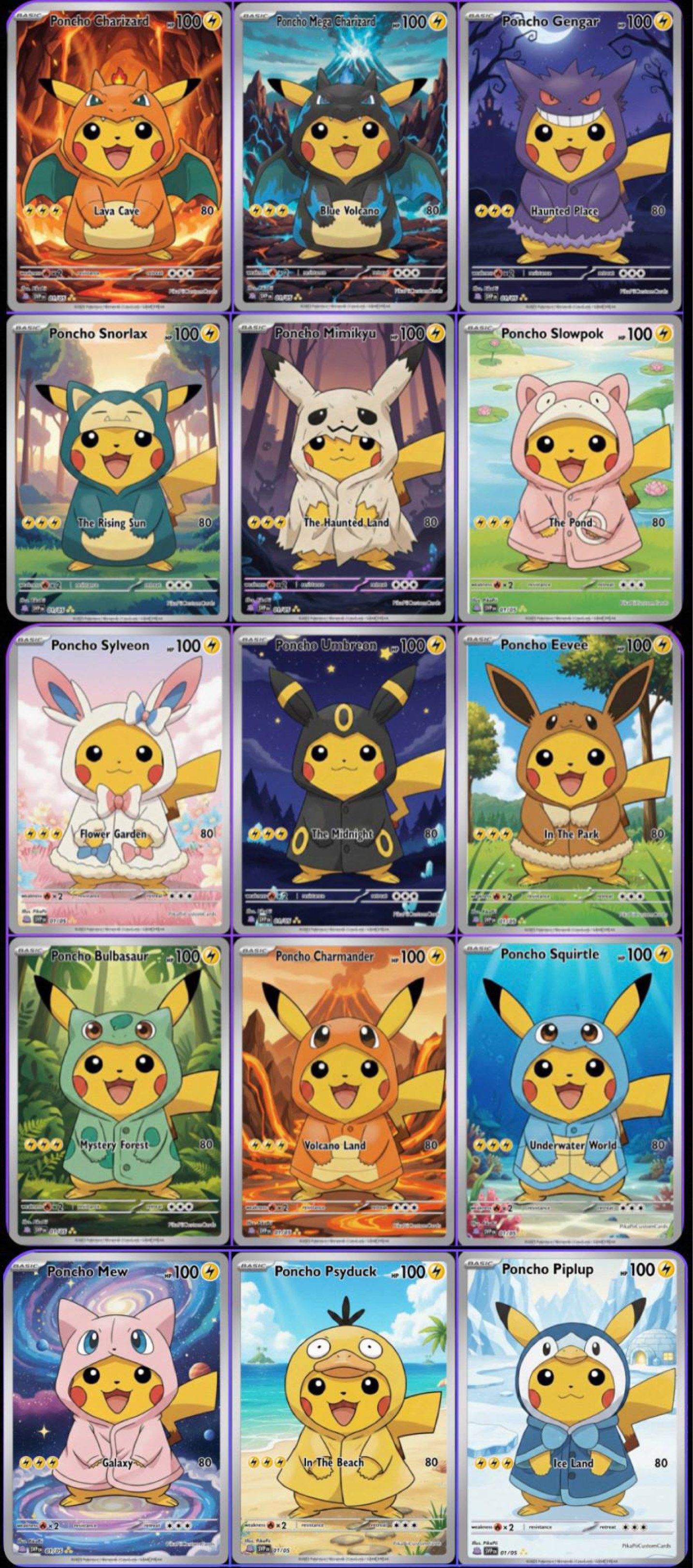 Custom Poncho Pikachu, Hobbies & Toys, Toys & Games on Carousell