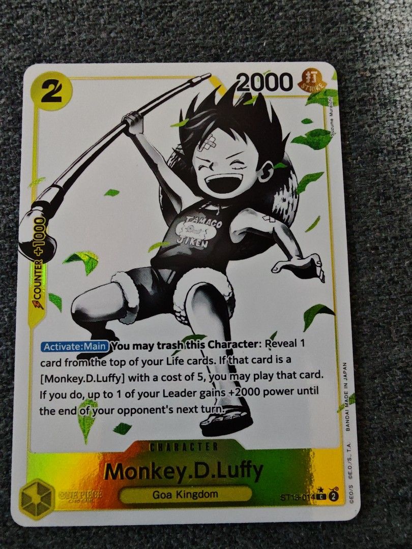 Monkey D. Luffy ST13-014 C ALTERNATE PARALLEL ONE PIECE ENGLISH ...