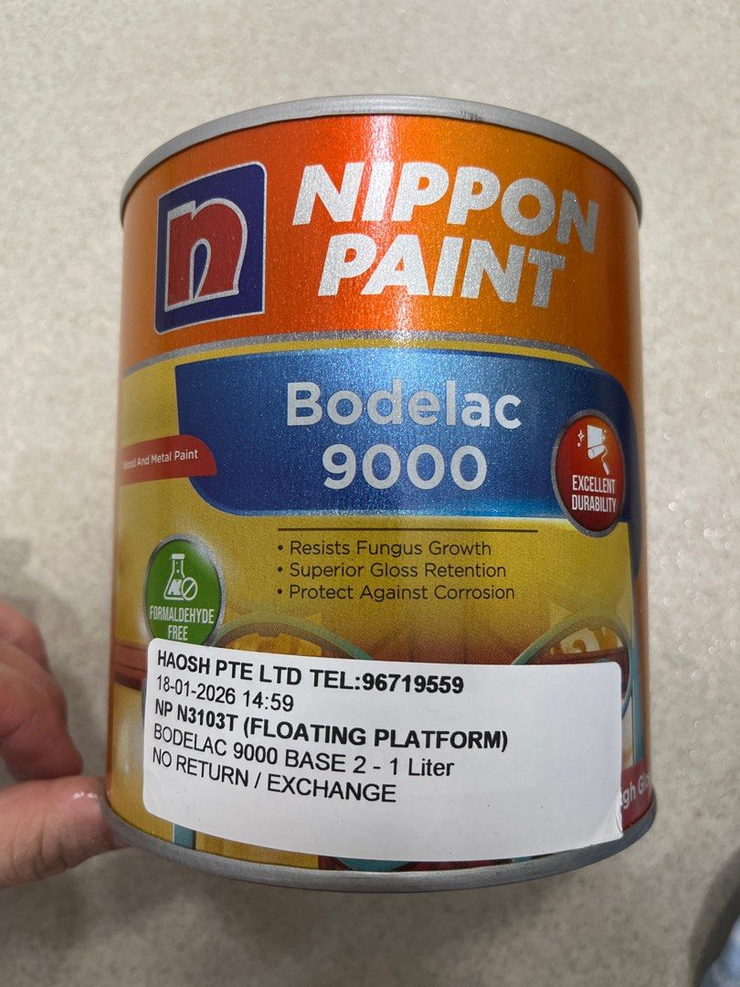 Nippon Paint Bodelac 9000 - 1 Liter, Furniture & Home Living, Home ...