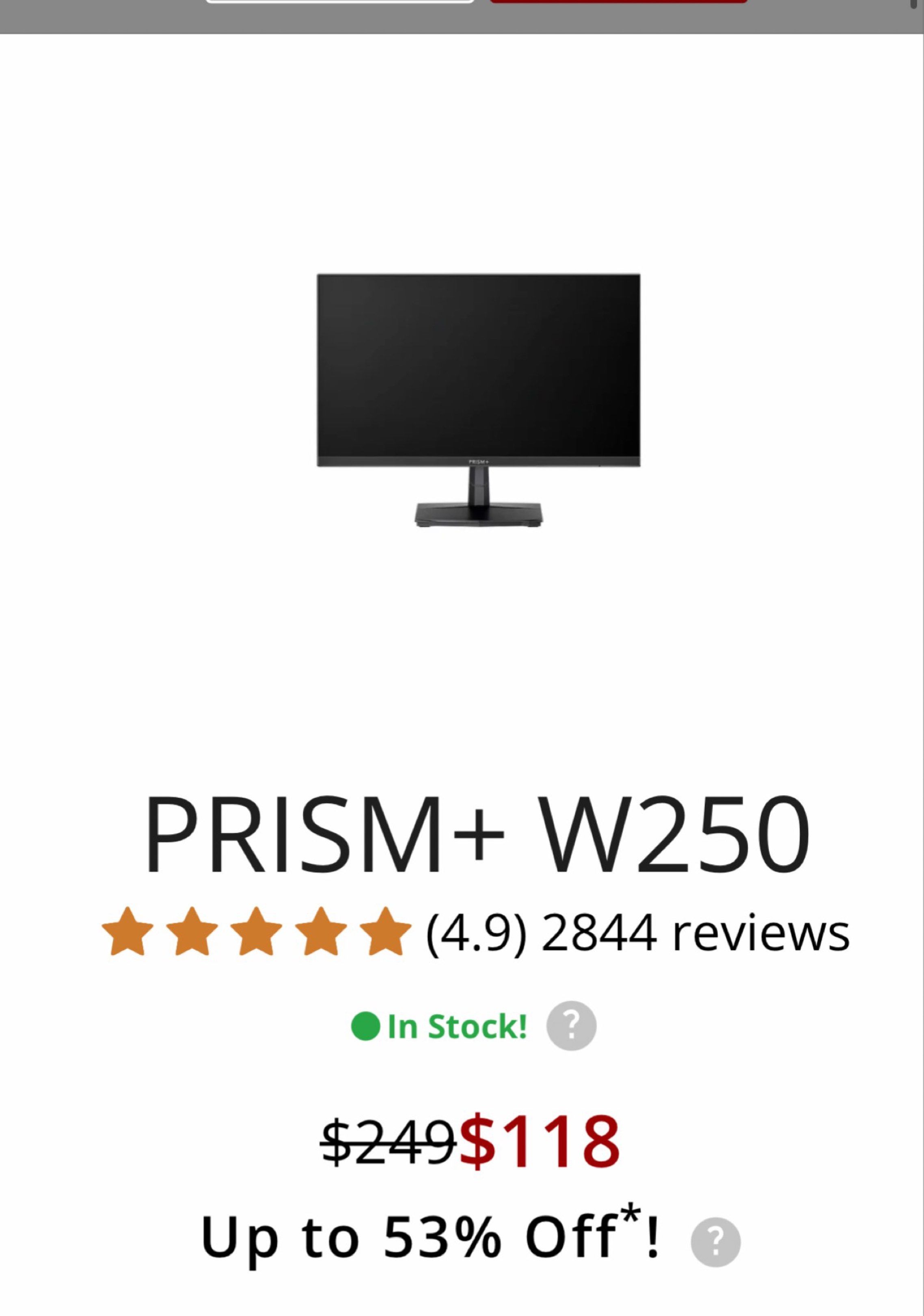 PRISM+ W250 25" Monitor - 144Hz, Computers & Tech, Parts & Accessories ...