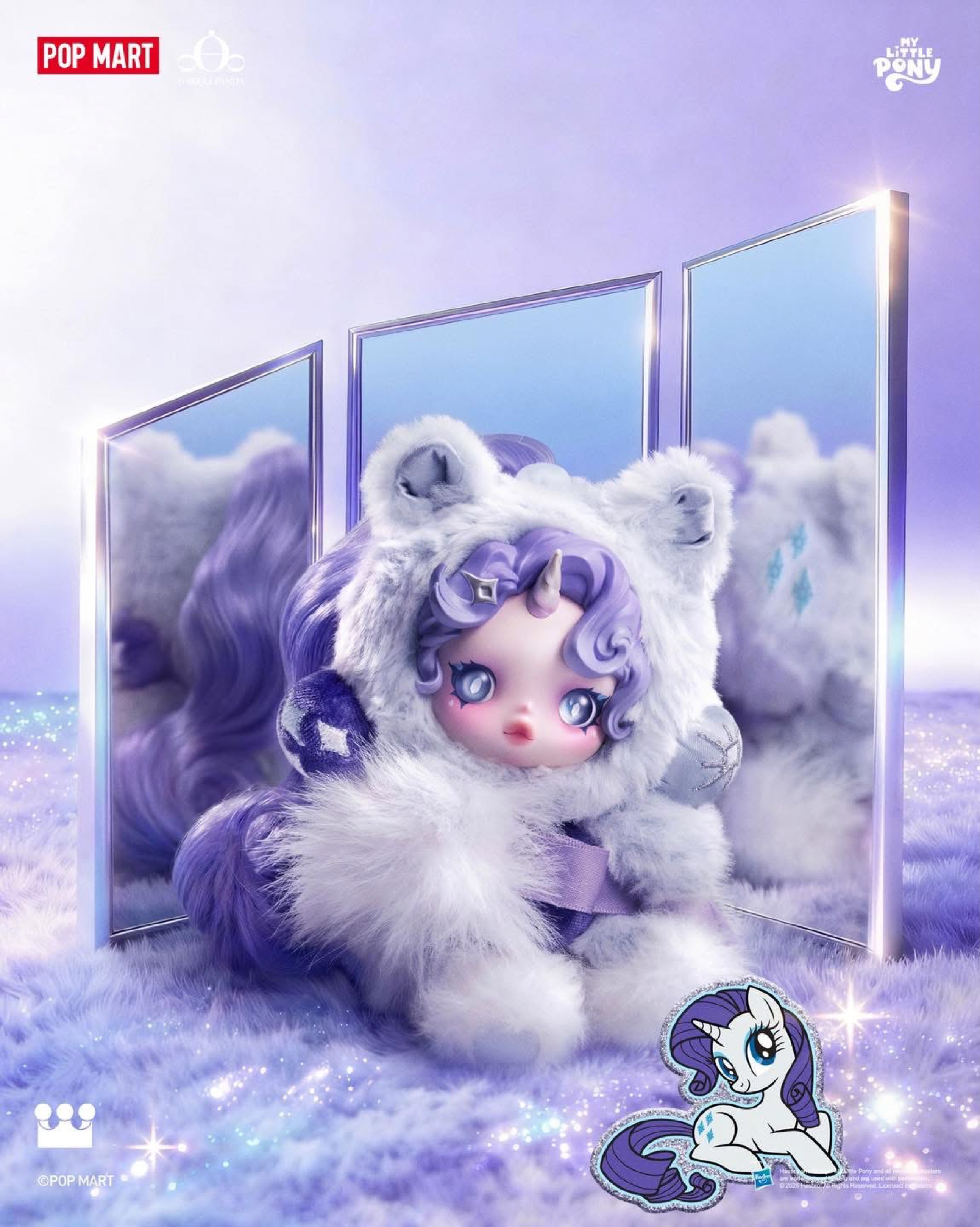 SKULLPANDA x My Little Pony Collab Set [Rarity + AppleJack], Hobbies ...