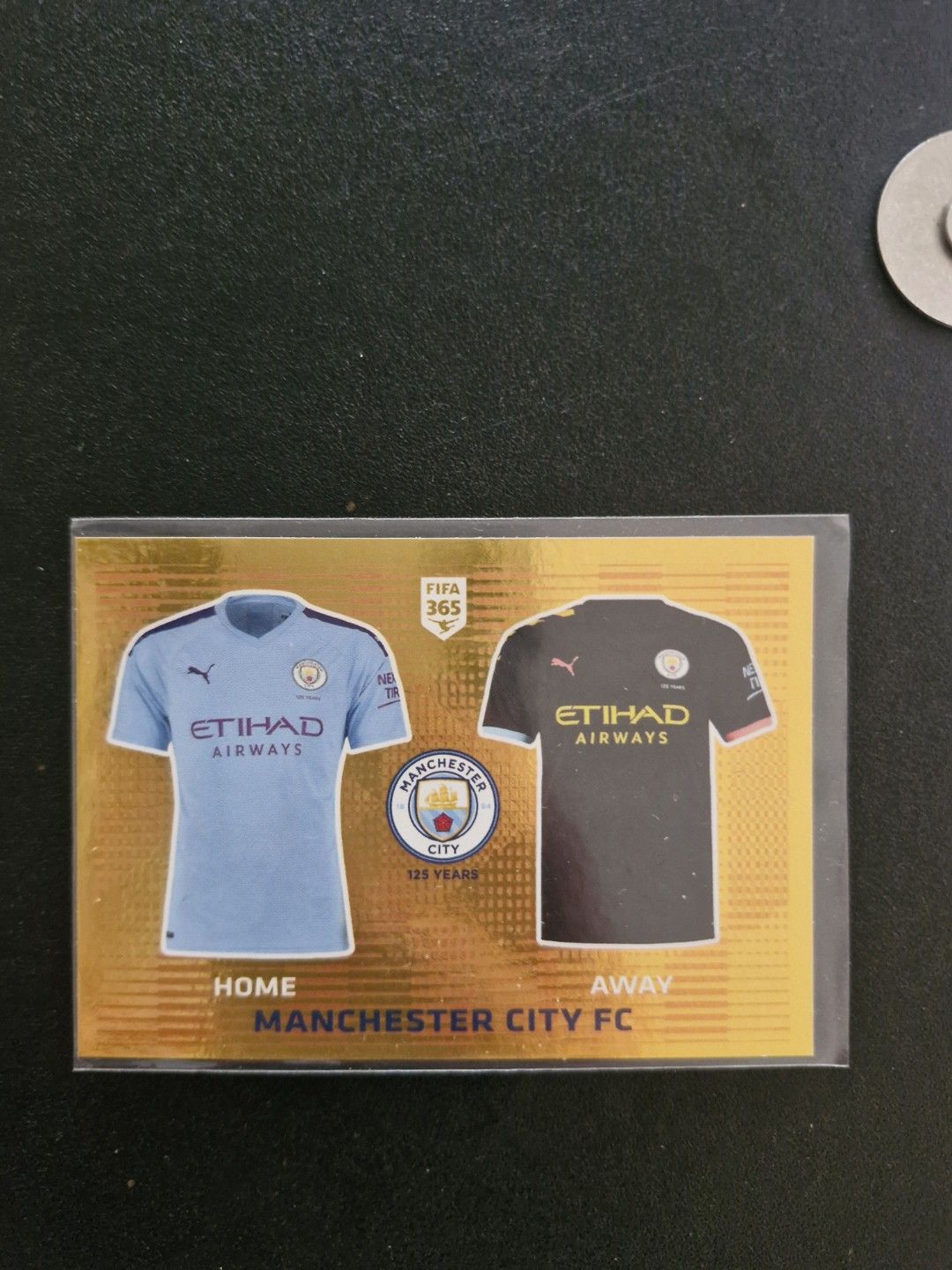 [$1 special offer] WTS panini gold foil Manchester city home and away kit sticker, Hobbies ...