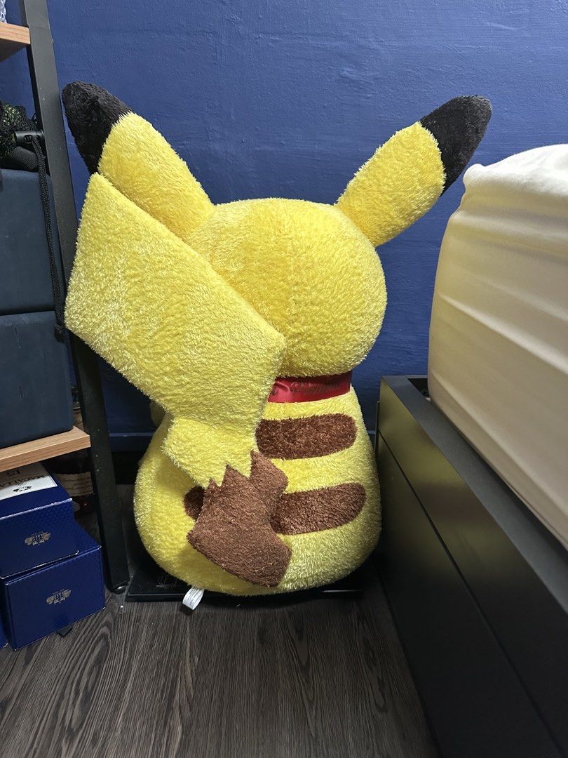 Authentic XL Pokemon Pikachu Plush Toy with Ribbon, Hobbies & Toys ...