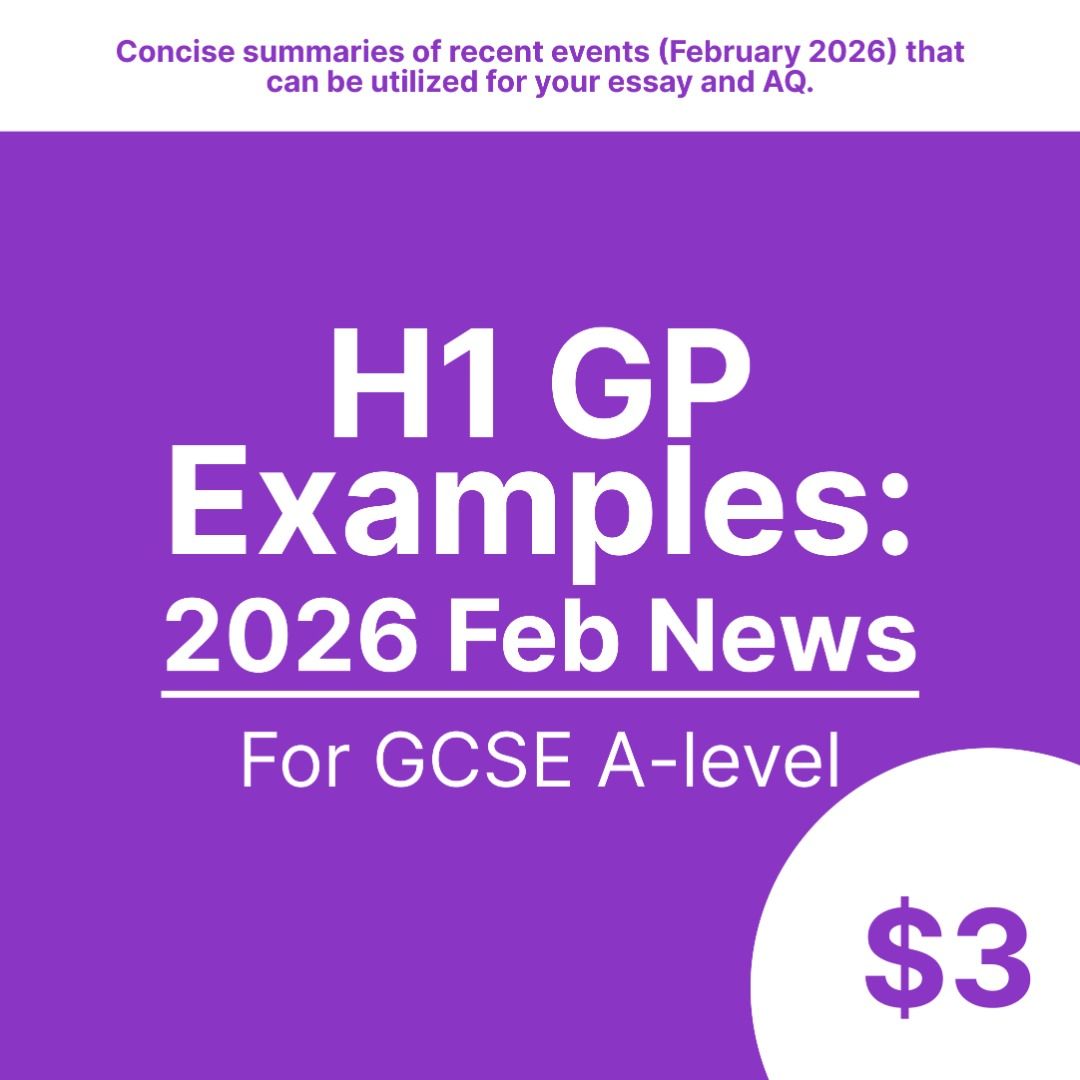 H1 GP Examples: 2026 Feb News for GCSE A-level, Hobbies & Toys, Books ...