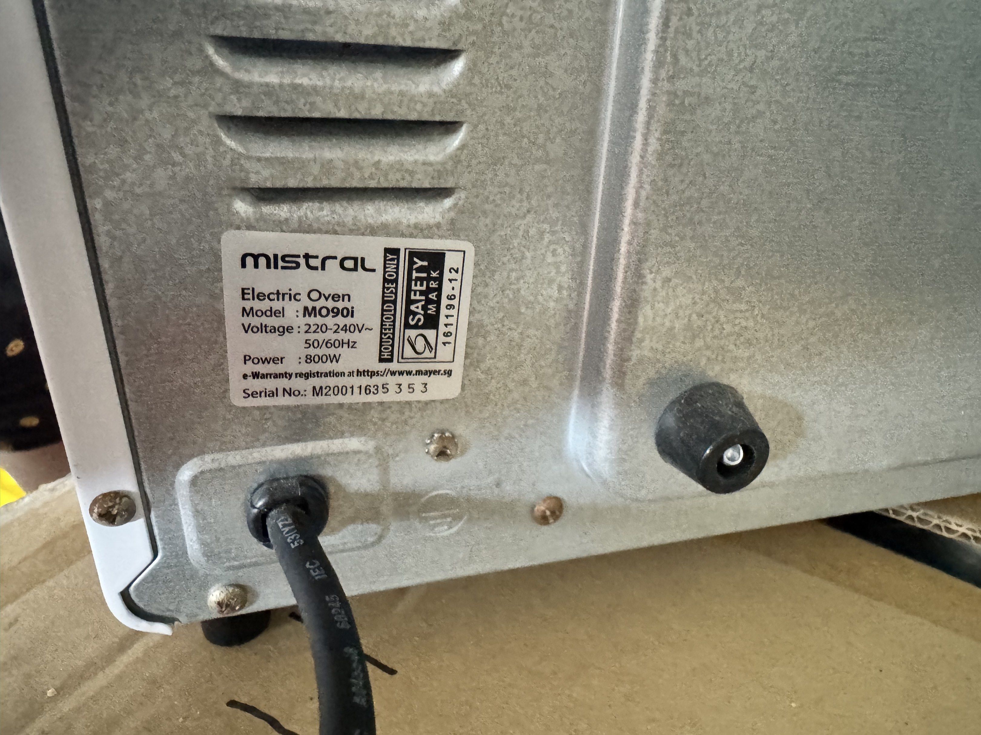 Mistral Electric Toaster Oven - Model MO90i, TV & Home Appliances ...
