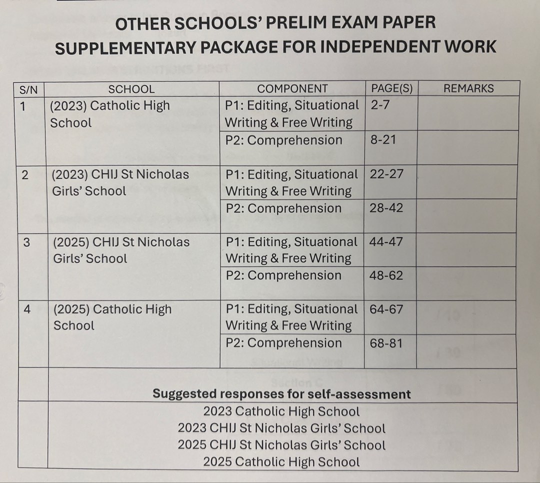O levels EL Prelim Exam Papers (2023, 2025), Hobbies & Toys, Books ...