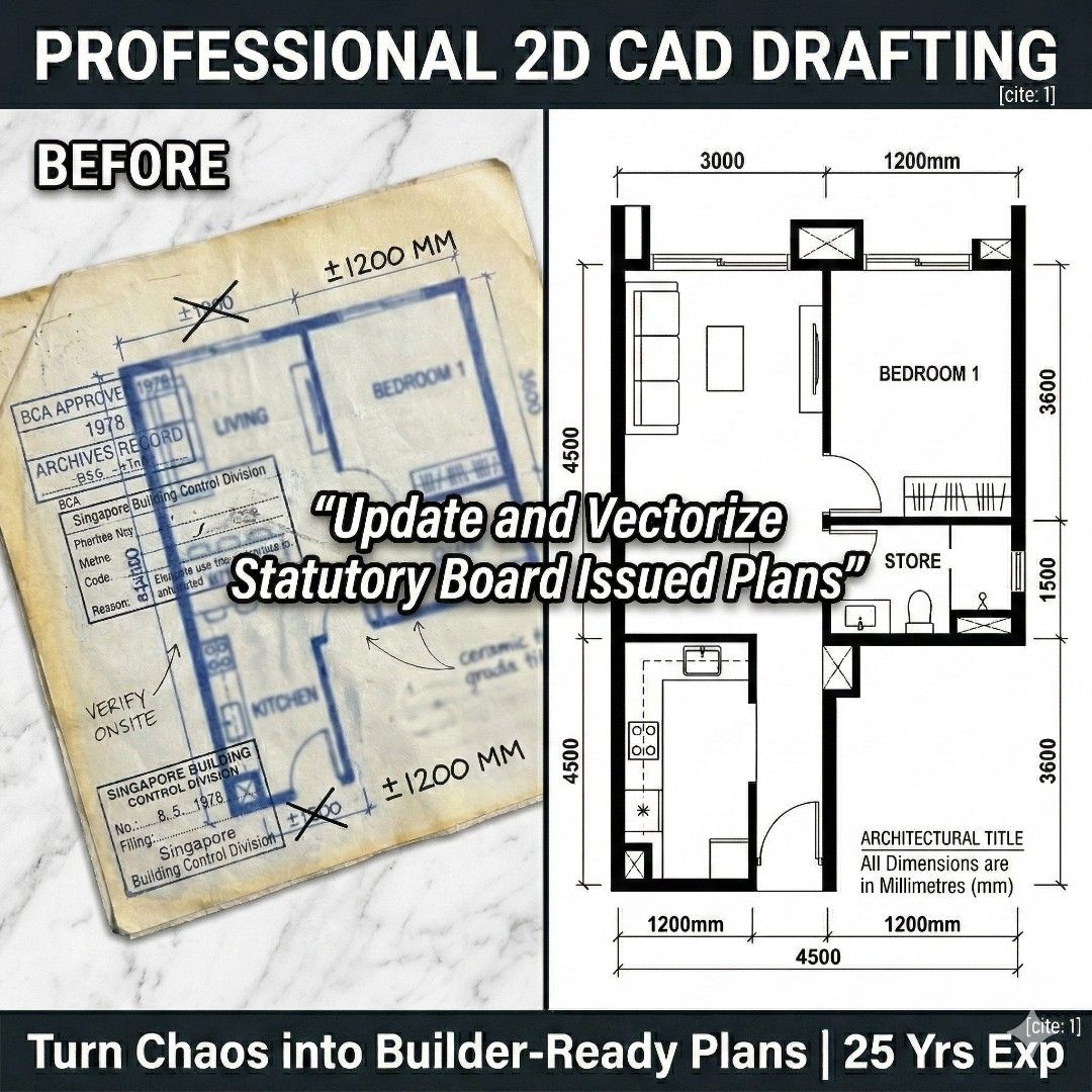 Professional 2D CAD Drafting | Floorplans, Home Services, Renovations ...