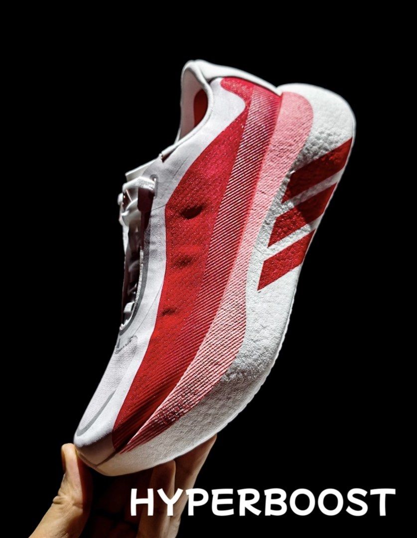 [ Pre Order ] Adidas HyperBoost Edge White Pure Ruby, Men's Fashion ...