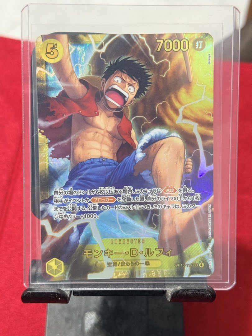 One Piece TCG - Monkey D. Luffy OP15-119 SEC Card, Hobbies & Toys, Toys ...