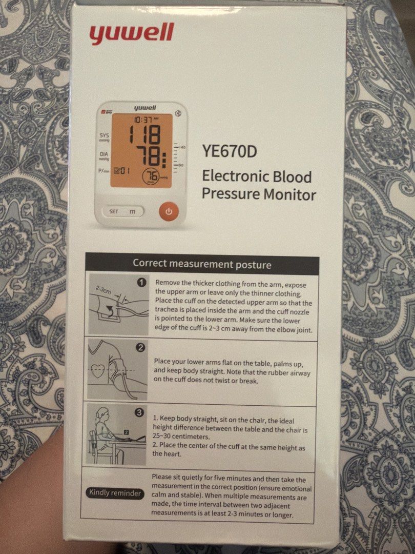 Yuwell YE670D Electronic Blood Pressure Monitor, Health & Nutrition ...