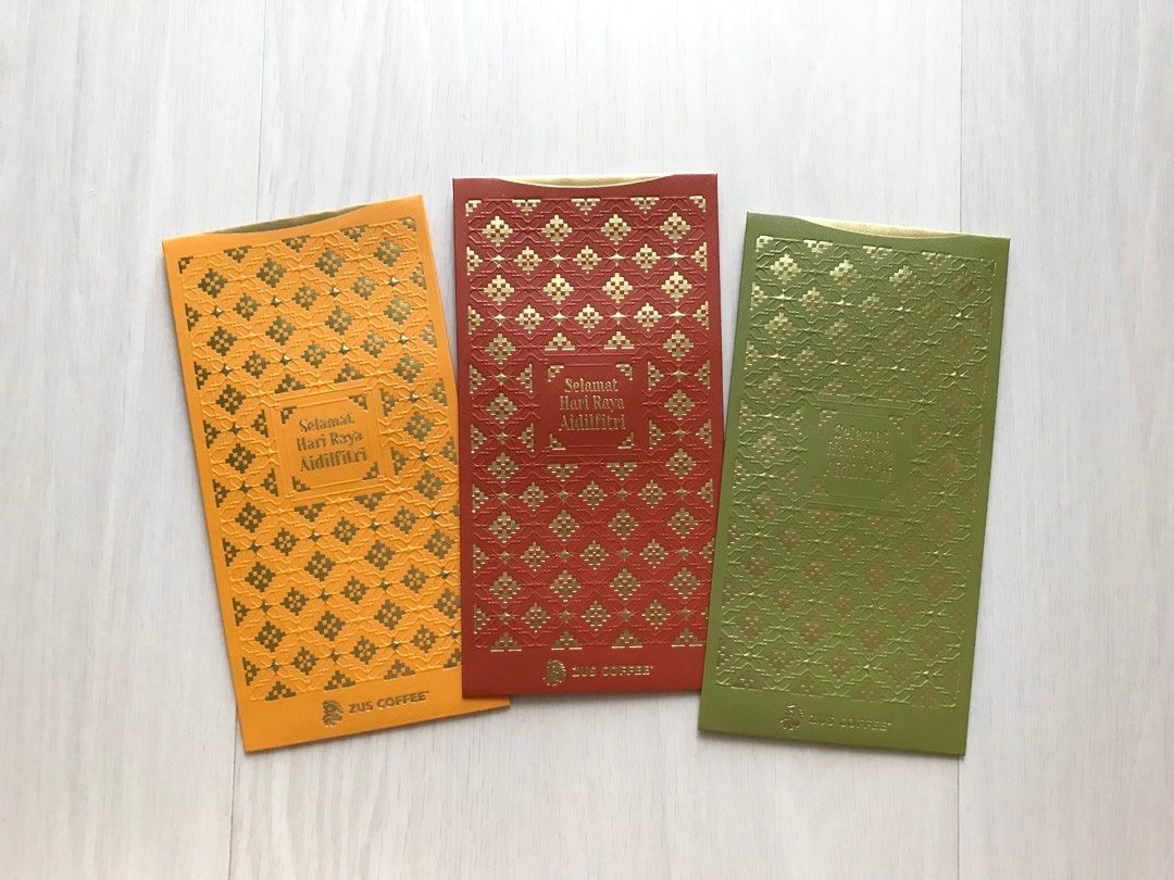 3pcs ZUS Coffee 2026 raya packet / sampul raya sdr, Hobbies & Toys ...