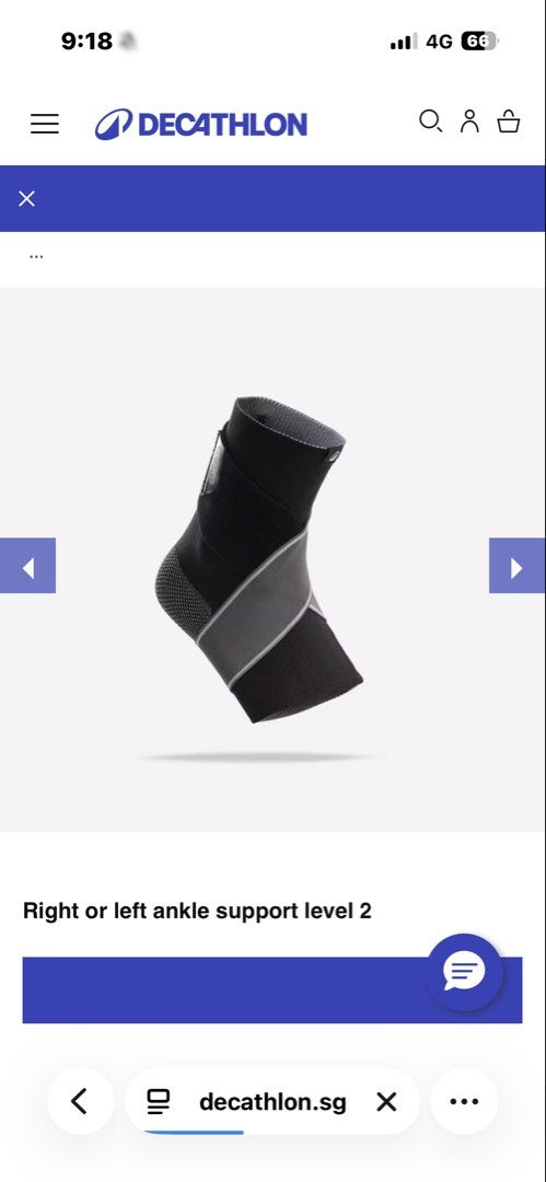 Decathlon Ankle Support Level 2, Health & Nutrition, Braces, Support ...