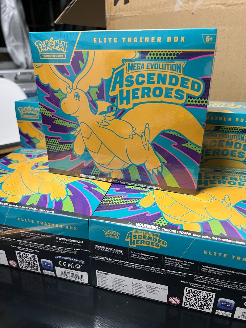 Pokemon TCG Mega Evolution Ascended Heroes Elite Trainer Box, Hobbies ...