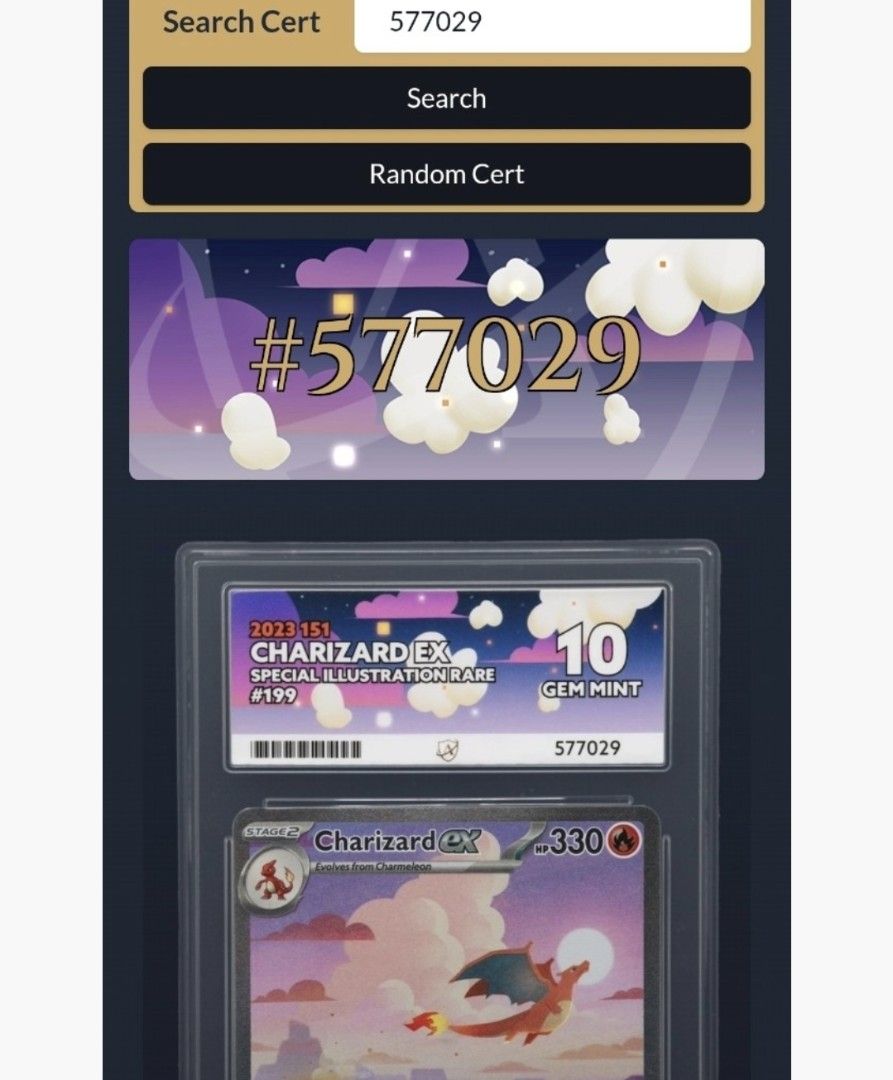 151 Charizard Ex PSA 10 ACE 10 English 199/165 Pokemon Card, Hobbies ...