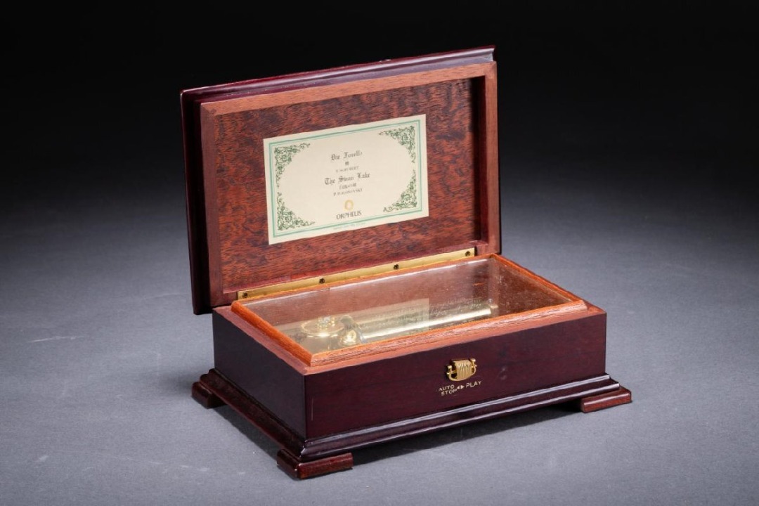 [Hana] Antique ORPHEUS Swan Lake Music Box, Antique Art, A25090032-EQ ...
