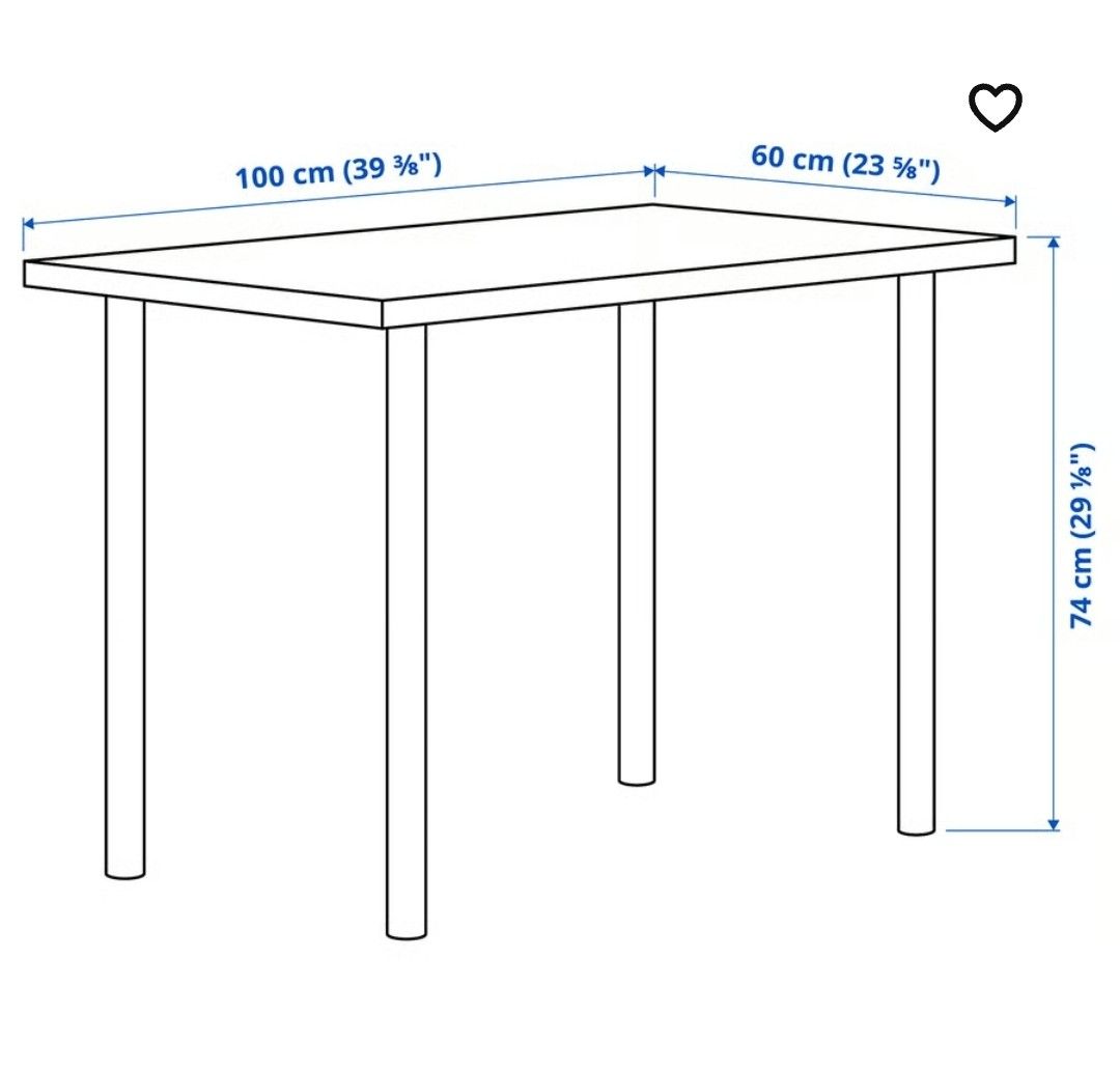 IKEA Vika Adils Table - White, Furniture & Home Living, Furniture ...