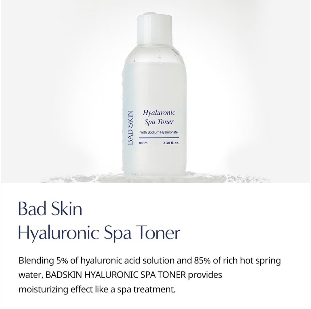 Bad Skin Hyaluronic Spa Toner, 100ml, Beauty & Personal Care, Face ...