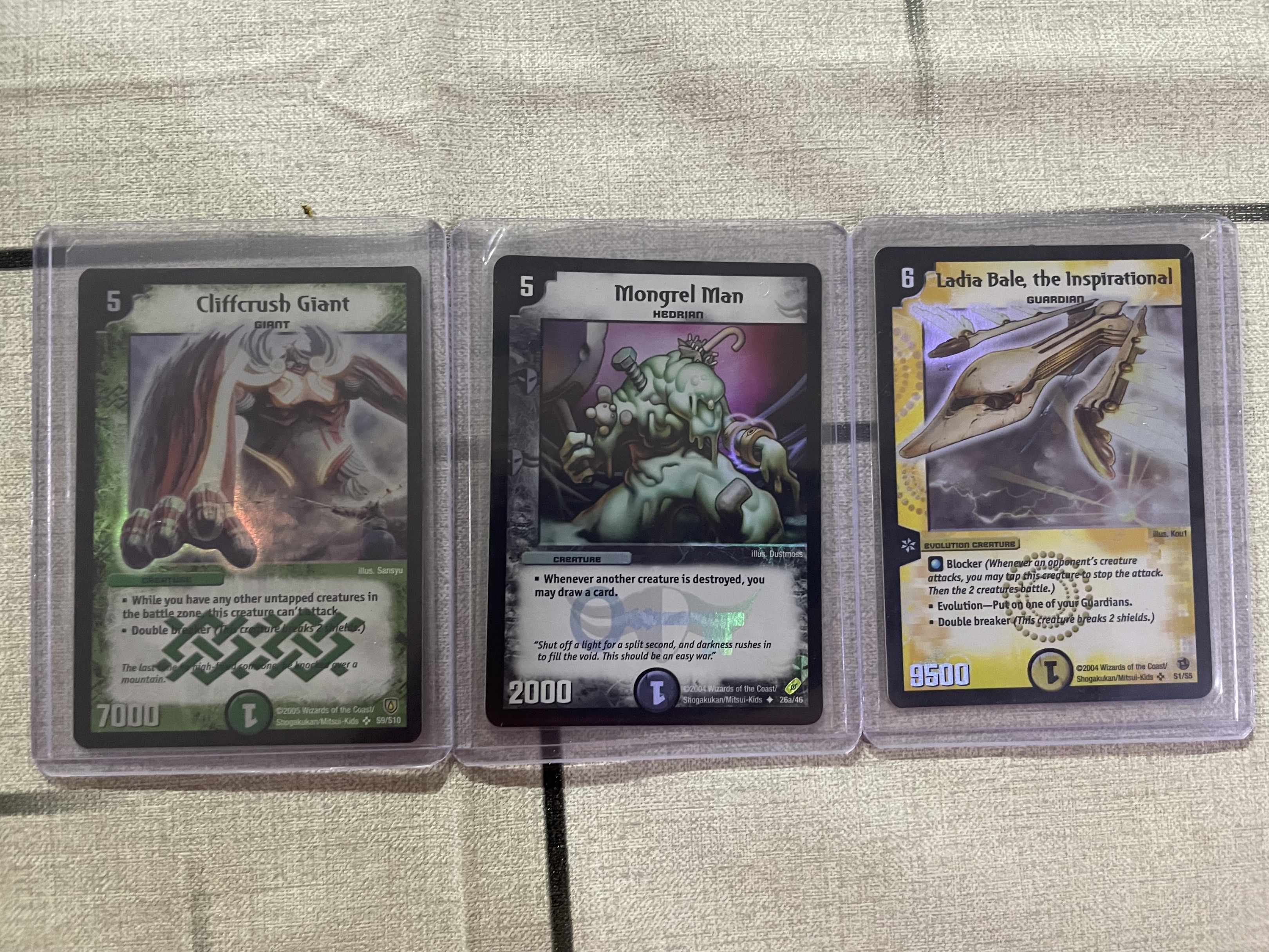 Duel Masters Trading Cards - Cliffcrush Giant, Mongrel Man, Ladia Bale ...