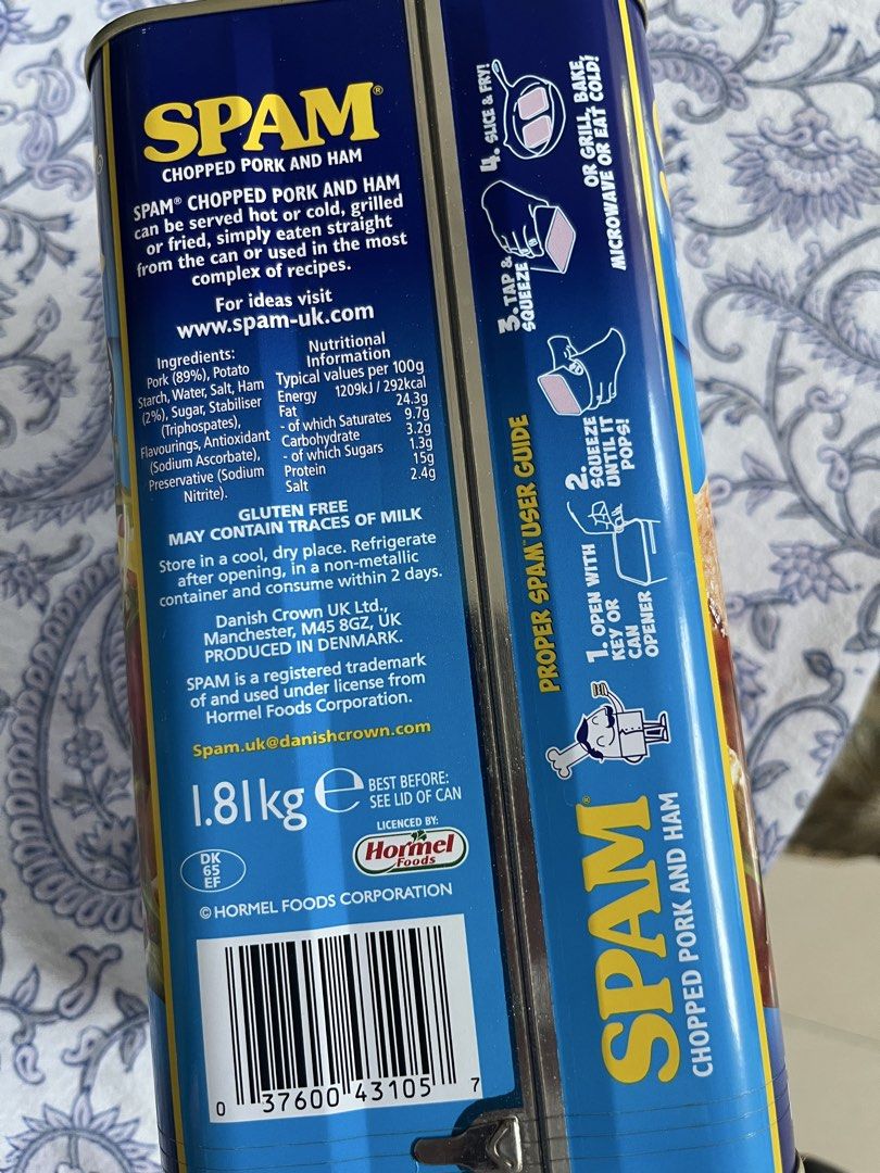 Giant SPAM and Corned beef - 1.8kg cans, Food & Drinks, Other Food ...