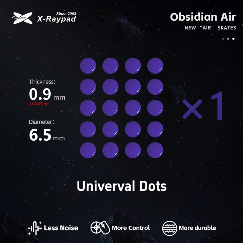 X-Raypad Obsidian Air DIY Gaming Mouse Skates Universal Dots (mousefeet ...