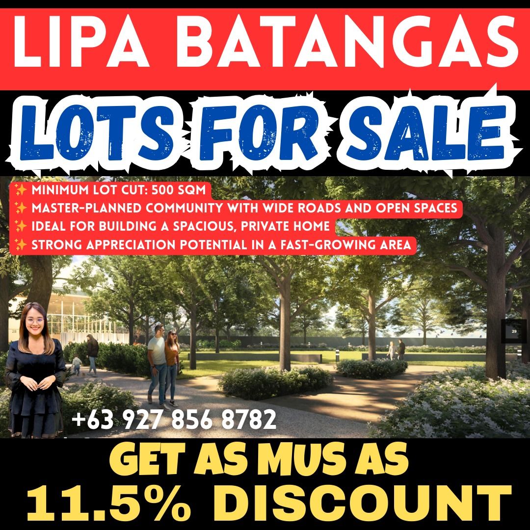 500 SQM LOT FOR SALE LIPA BATANGAS NEAR SNR SM CITY LIPA WITH BIG ...