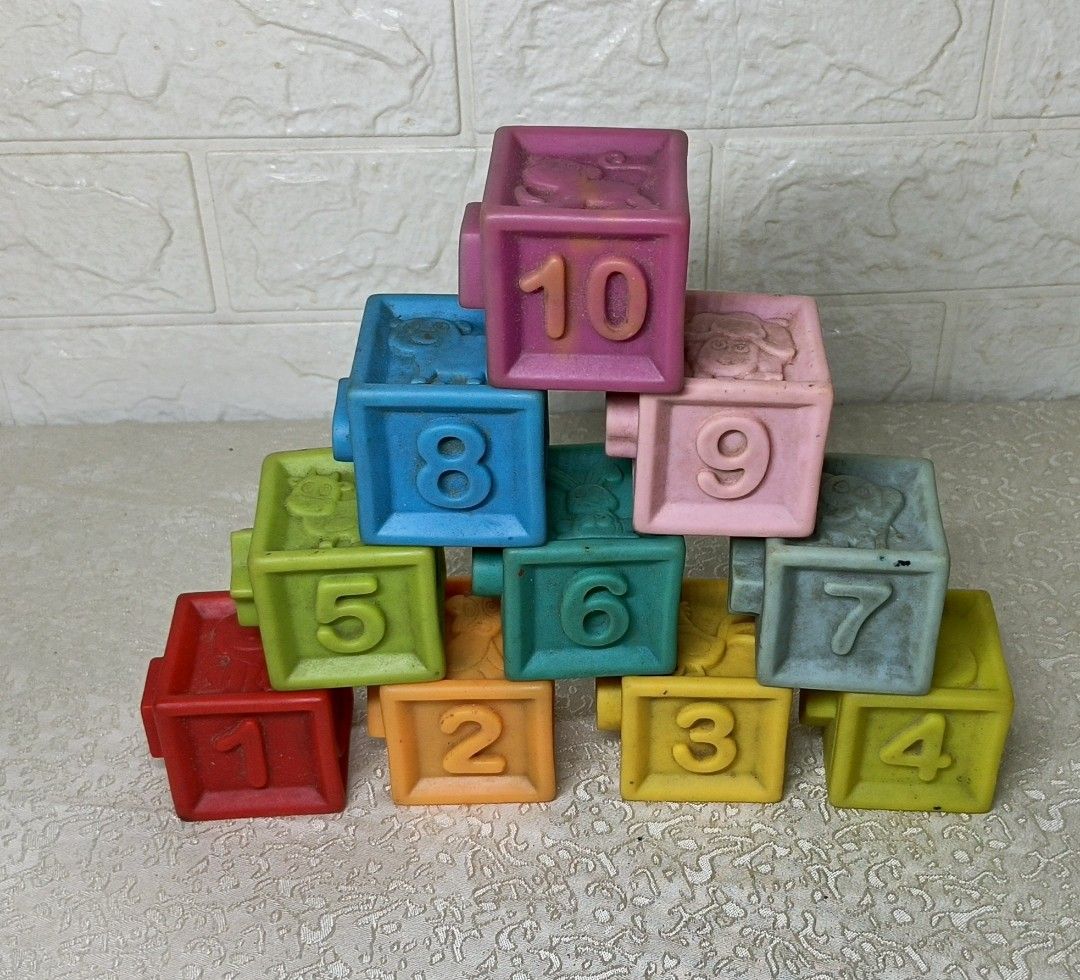 Colorful Numbered Building Blocks, Hobbies & Toys, Toys & Games on ...