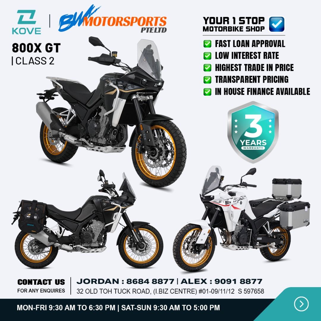 KOVE 800X GT, Motorcycles, Motorcycles for Sale, Class 2 on Carousell