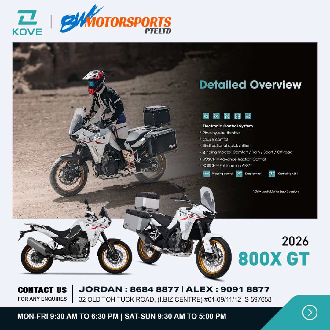 KOVE 800X GT, Motorcycles, Motorcycles for Sale, Class 2 on Carousell