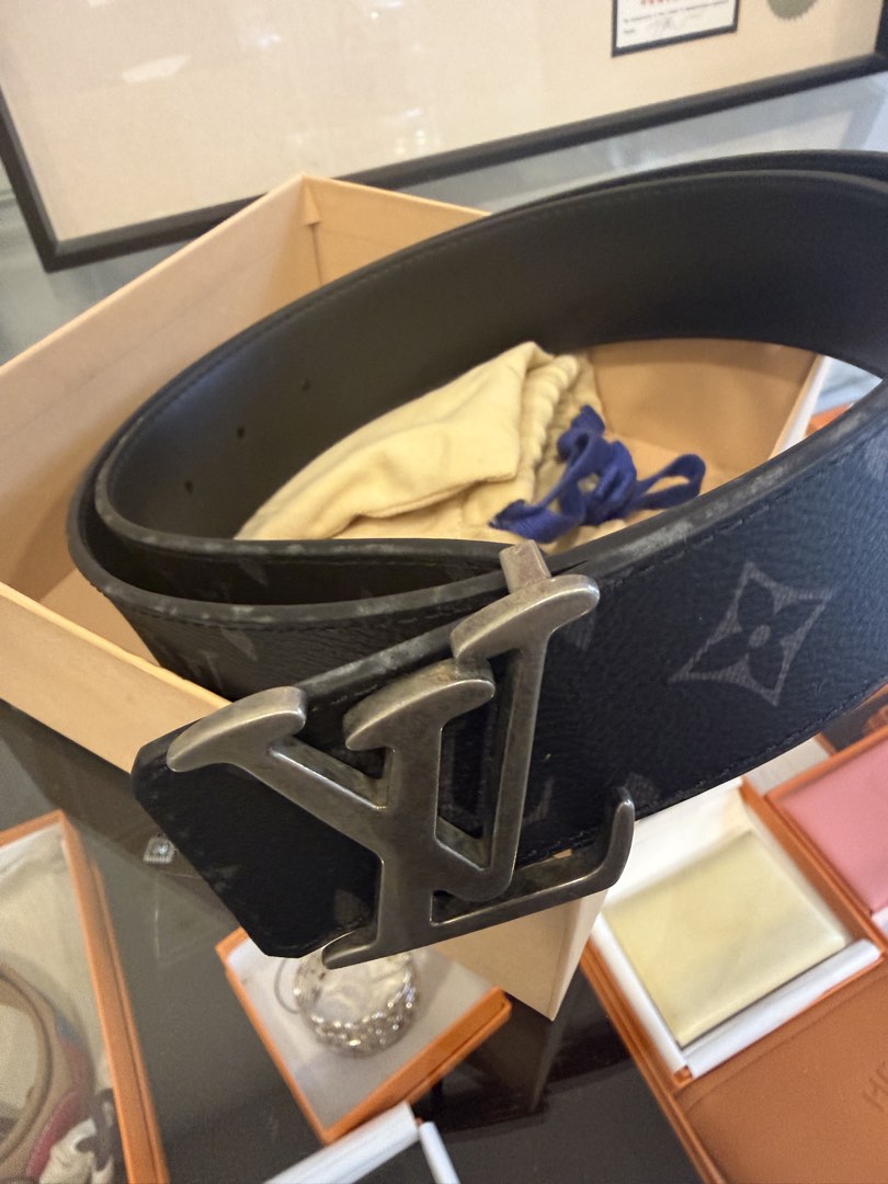Louis Vuitton LV Initiales Belt (Monogram Eclipse), Luxury, Accessories ...