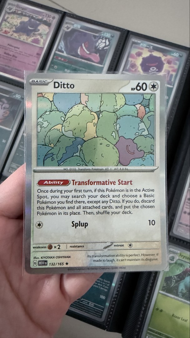 💜 151 Pokemon TCG Ditto 132/165 - holo, Hobbies & Toys, Toys & Games on ...