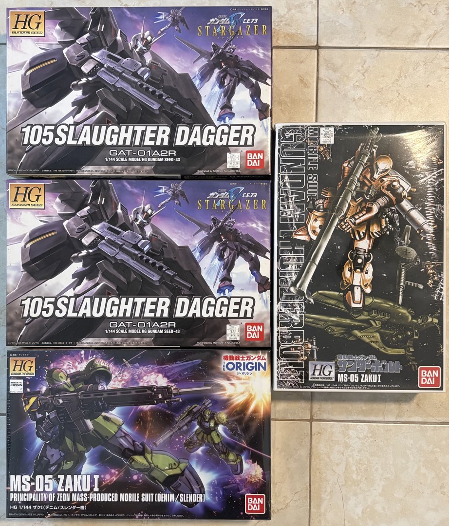Bandai Gundam HG 105 Slaughter Dagger / MS-05 Zaku I (Thunderbolt ...