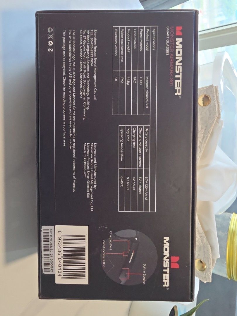 Monster AirMars S01 Smart Glasses - Brand New, Mobile Phones & Gadgets ...