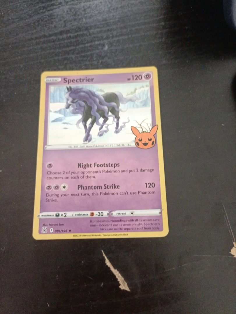 Pokemon TCG - Spectrier Card, Hobbies & Toys, Toys & Games on Carousell