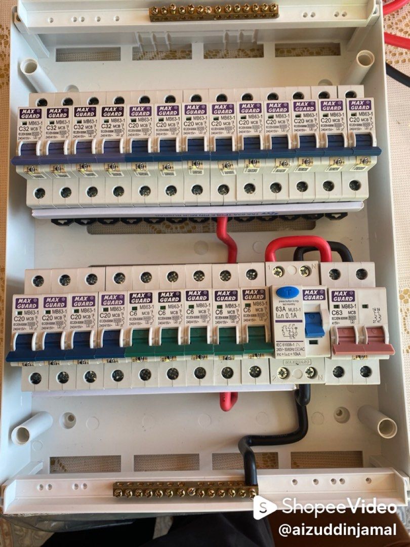 DB BOX 26 WAY-28WAY SINGLE PHASE 63A (FULL SET) MAXGUARD DISTRIBUTION ...